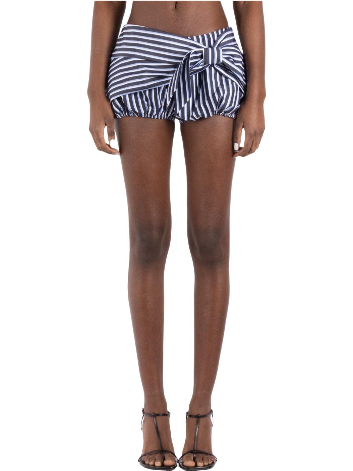 PACO RABANNE Paco Rabanne Striped Shorts with Side Bow Detail